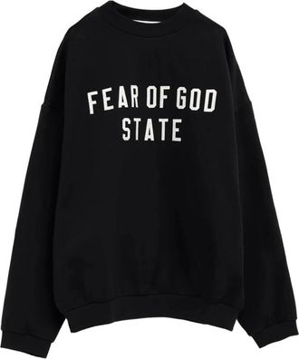 Fear of God Homme, Sweatshirts et sweats &agrave; capuche, Noir, Taille: XL 90s Fleece Crewneck