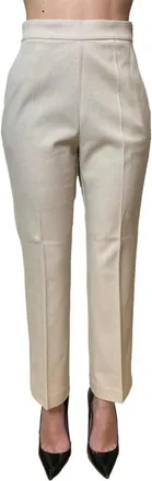 Max Mara Femme, Pantalons, Blanc, Taille: 36 FR Mmlcaliffo Pantalon