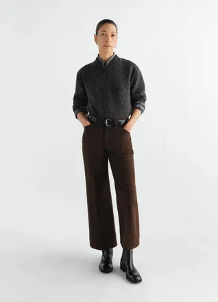 Christophe Lemaire Womens Pantalon 5 Poches &Eacute;vas&eacute; Brown Trousers