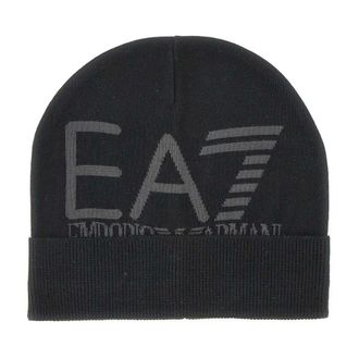 Emporio Armani Emporio Armani Ea7, Homme, Accessoires, Noir, Taille: M Bonnet de visibilit&eacute; avec logo oversize