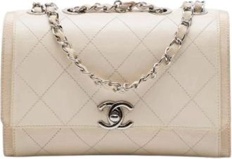 Chanel Sac bandouli&egrave;re vintage doccasion - Femme - Pre-owned - Beige - Taille: ONE Size
