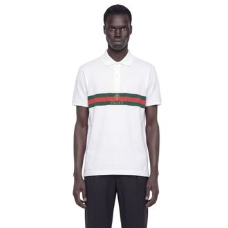 Gucci Cotton Jersey Polo with Web