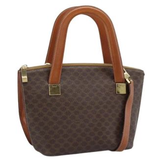 Celine Pre-owned Vintage Macadam Canvas Hand Bag - - Pre-owned - Damen - Braun - ONE SIZE