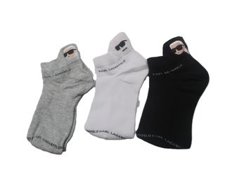 Karl Lagerfeld Lagerfeld B.V ikon socks (3 pack), Black/White/Grey, 35-38