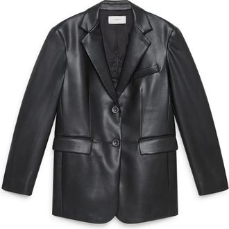 Maliparmi Maliparmi, Femme, Vestes, Noir, Taille: 38 FR Veste Aspect Cuir Écologique