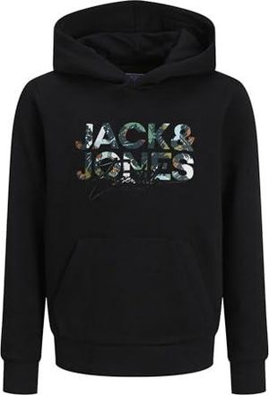 Jack & Jones Hood Jjgeplas Sweat &agrave; Capuche JNR, Noir, 152 Homme