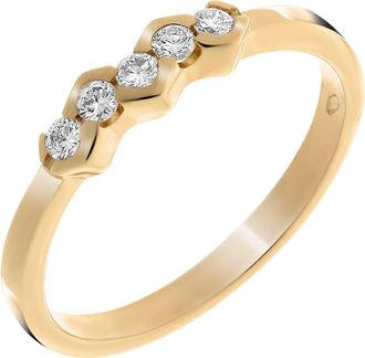 Orphelia Damen-Ring 750 Gelbgold Diamant (0.20 ct) weiß Rundschliff Gr. 55 (17.5) - RD-33215/55