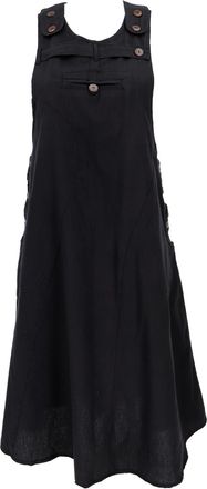 Guru Shop Latzrock, Tr&auml;gerkleid, Hippierock - Schwarz, Damen, Baumwolle, Size:L/XL