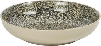 LAMBERT Pastateller - Kaori - Steingut - schwarz/weiß Krakelee - (ØxH) 21 x 5 cm