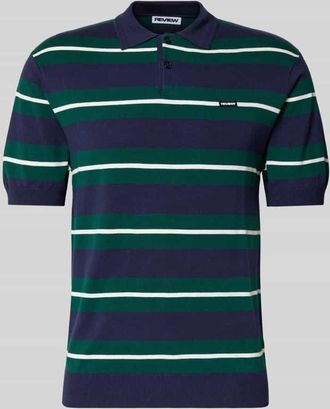 Review Slim Fit Poloshirt aus Viskose-Mix
