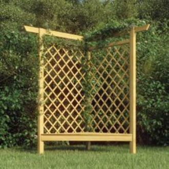 Les Tendances Pergola dangle avec banc 166x81x174 Bois de pin impr&eacute;gn&eacute;