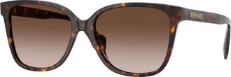 Versace Lunettes de soleil papillon - Femme - Accessoires - Brun - Taille: 56 MM