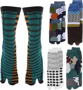 Holibanna Grosszeh Socken Tabi Socken 5 Pairs Flop Kappe V- Kappe Tabi für Mnner Kimono