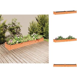 vidaXL Vidaxl - Lit sur&eacute;lev&eacute; de jardin doublure 240x45x25 cm bois massif sapin - Lit Sur&eacute;lev&eacute; - Jardin - Bac &agrave; Plantation - Potager - Bois Massif
