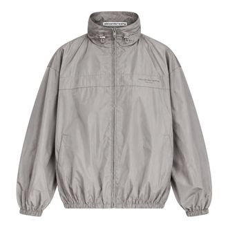 Alexander Wang Veste de surv&ecirc;tement oversize &agrave; col fronc&eacute; - Femme - Sport - Gris - Taille: 40 FR