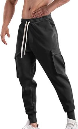Generic Jogging Homme Pantalon Jogging Homme Pantalon Survetement Homme Confortable Classique - Cargo Sport Homme Grande Taille avec Grandes Poches - Id&eacute;al Ru