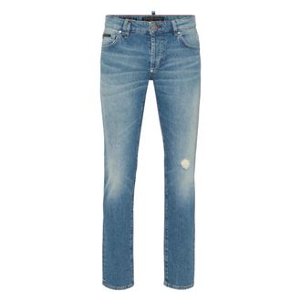 Philipp Plein Homme, Jeans, Bleu, Taille: W32 Jeans Coupe Droite