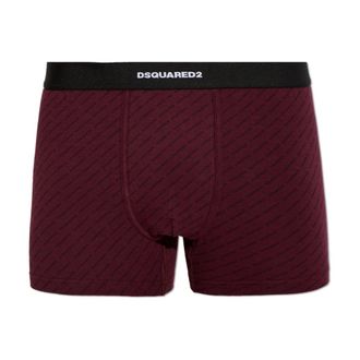 Dsquared2 Homme, Sous-v&ecirc;tements, Rouge, Taille: XL Boxer en coton avec monogramme