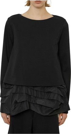 Meimeij Femme, Blouses et Chemises, Noir, Taille: 36 FR Blouse en Viscose Stretch M&eacute;lang&eacute;e