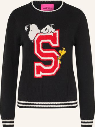 Frog Box Frogbox Pullover Mit Schmucksteinen schwarz