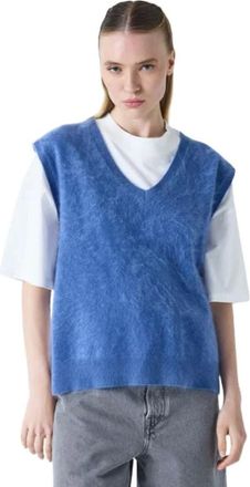 Absolut Cashmere Femme, Pulls, Bleu, Taille: 40 FR Miriam V-neck Vest