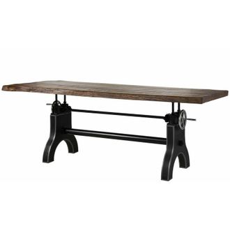 Massivmoebel24 Esstisch Mango 220x100x80-101 höhenverstellbar natur geölt Manchester 103