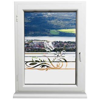 Indigos UG Glasdekorfolie - Schmetterling - Sonnenschutz H50Line - Sichtschutzfolie - Fensterfolie - f&uuml;r die K&uuml;che, Bad ans Fenster, Sichtschutz - selbstklebend 