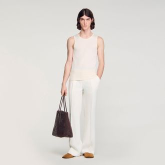 Sandro Strick-Tanktop mit Rundhals