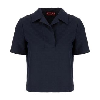 Gucci GG Polo Shirt - - Tops - Damen - Blau - S