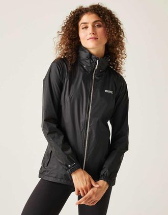 Regatta Corinne IV - Wasserdichte, verstaubare Regenjacke f&uuml;r Damen in Schwarz