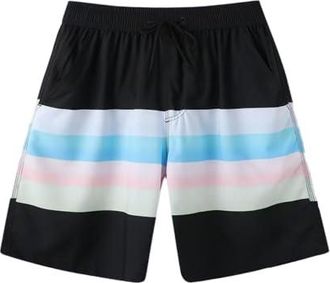 Generic HUIWDP Short de plage pour homme Style vacances Sport Cinq points Coupe ample Surf S&eacute;chage rapide avec doublure int&eacute;rieure, A3, 3XL