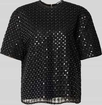 Rotate Oversized T-Shirt mit Ziersteinen