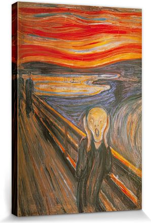 1art1 Edvard Munch Poster Der Schrei, 1893 Bilder Leinwand-Bild Auf Keilrahmen | XXL-Wandbild Poster Kunstdruck Als Leinwandbild 30x20 cm