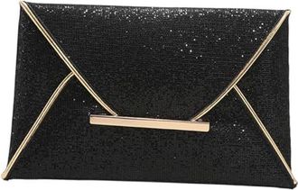 Yarnow Pochette Enveloppe Soir&eacute;e Noire &Eacute;l&eacute;gante Sac &agrave; Main Multifonction et Chic pour Femme Format pour Usage Quotidien Design Simple et Raffin&eacute; Accessoire M