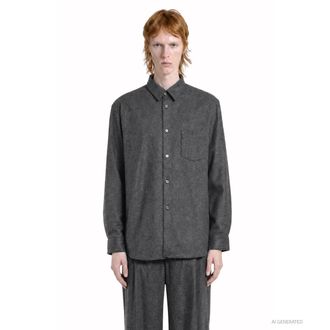 Comme Des Gar&ccedil;ons Wool Felt Pocket Shirt