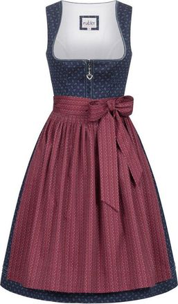 N&uuml;bler Trachtenkleid Midi Dirndl Gesr in Dunkelblau von N&uuml;bler