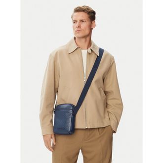 Calvin Klein Umh&auml;ngetasche Calvin Klein Emblem Aop Coated Slim Reporter LV04D3334G Dunkelblau