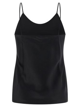 Max Mara Womens Black Silk Tank Tops