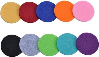 FOMIYES 100st&uuml;cke Ersatz-filzpads Saugf&auml;hige Nachf&uuml;llpads F&uuml;r Aromatherapie-diffusor-Halskette Farb-Mix Geeignet F&uuml;r Medaillon-Locket Diffuser Wiederverwendba