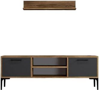 Dmora TV-M&ouml;bel Tureis Braun 140x30x48cm, EIN Regal