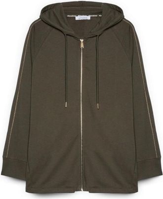Fiorella Rubino Femme, Sweatshirts et sweats &agrave; capuche, Vert, Taille: 44 FR SweaT-shirt zipp&eacute; &agrave; capuche
