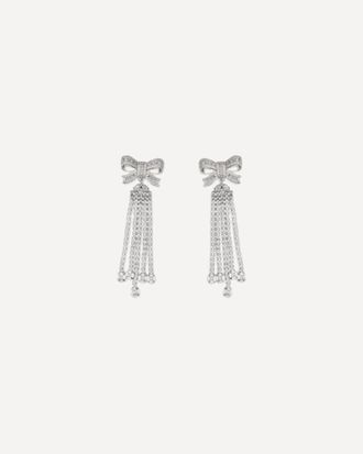 Self Portrait Crystal Bow drop Earrings Female UNI