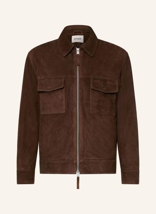 Arma Arma Leder-Overjacket Kale braun