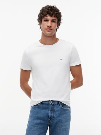 Tommy Hilfiger T-Shirt TOMMY HILFIGER CORE STRETCH SLIM C-NECK TEE, Herren, Gr. XXL, wei&szlig;, Jersey, Obermaterial: 96% Baumwolle, 4% Elasthan, Basic, Rundhals, Shirts 