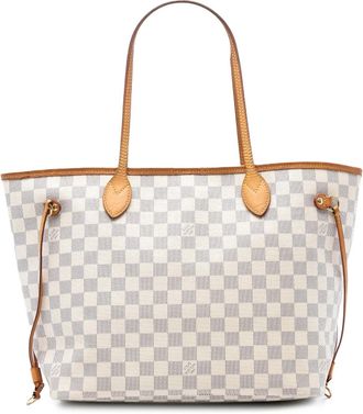 Louis Vuitton Shopper - Damier Azur Neverfull MM - Gr. unisize - in Weiß - für Damen