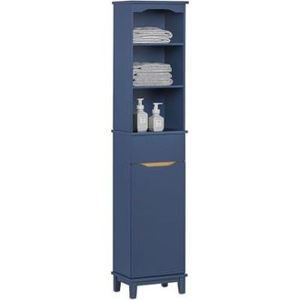 SoBuy BZR112-B Meuble Colonne de Salle de Bain, Armoire Haute, &Eacute;tag&egrave;re de Rangement, Placard de Rangement, Colonne de Rangement pour Salon, Salle de Bain
