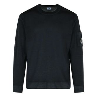 C.P. Company Merino Wool Crewneck Lens Sweater - - Knitwear - Herren - Schwarzk - S