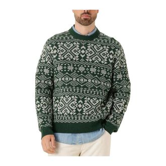 Selected Slhholger LS Knit Jaquard Crew Neck - - Knitwear - Herren - Mehrfarbig - 2XL