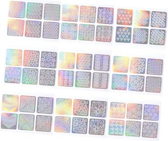 Minkissy 48bl&auml;tter Nagelsticker Schablonen Design Selbstklebend F&uuml;r Frauen Und M&auml;dchen Kreative Manik&uuml;re Dekoration F&uuml;r Nat&uuml;rliche Und K&uuml;nstliche N&auml;gel Einfach