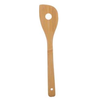 BESTONZON 1pi&egrave;ce Cuill&egrave;re Bois De M&eacute;lange Avec Trou Pour Bar Et Cuisine Batteur &agrave; OEufs Bois De Fr&ecirc;ne Pour Stirring Ustensile Pratique &agrave; Domicile H&ocirc;tel